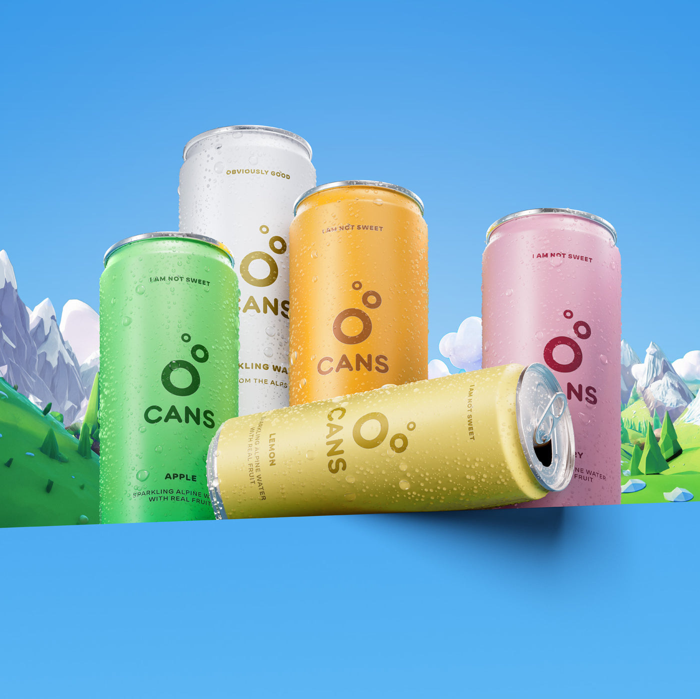 Jemně perlivá alpská voda s kapkou ovoce | CANS.com